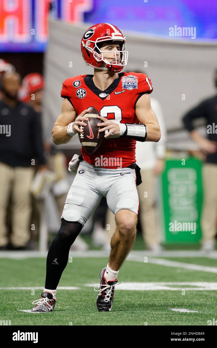 ATLANTA, GA - DECEMBER 31: Georgia Bulldogs quarterback Stetson Bennett ...