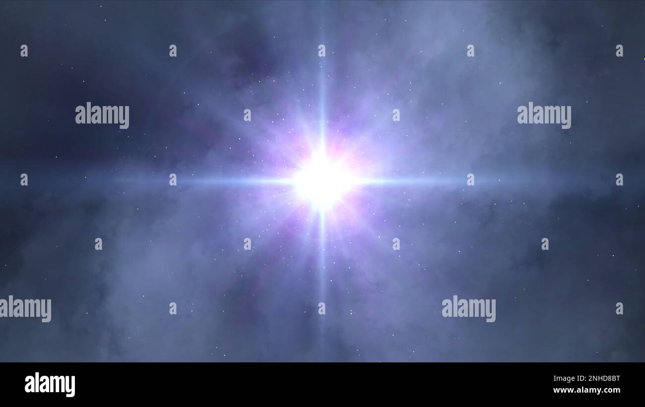 cosmos star ray light space particle nebula, illustration render Stock ...