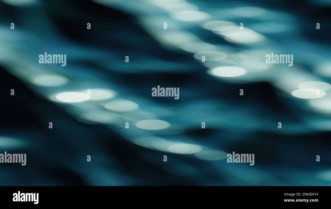 Sci-fi blue defocused background bokeh texture, shiny iridescent ...