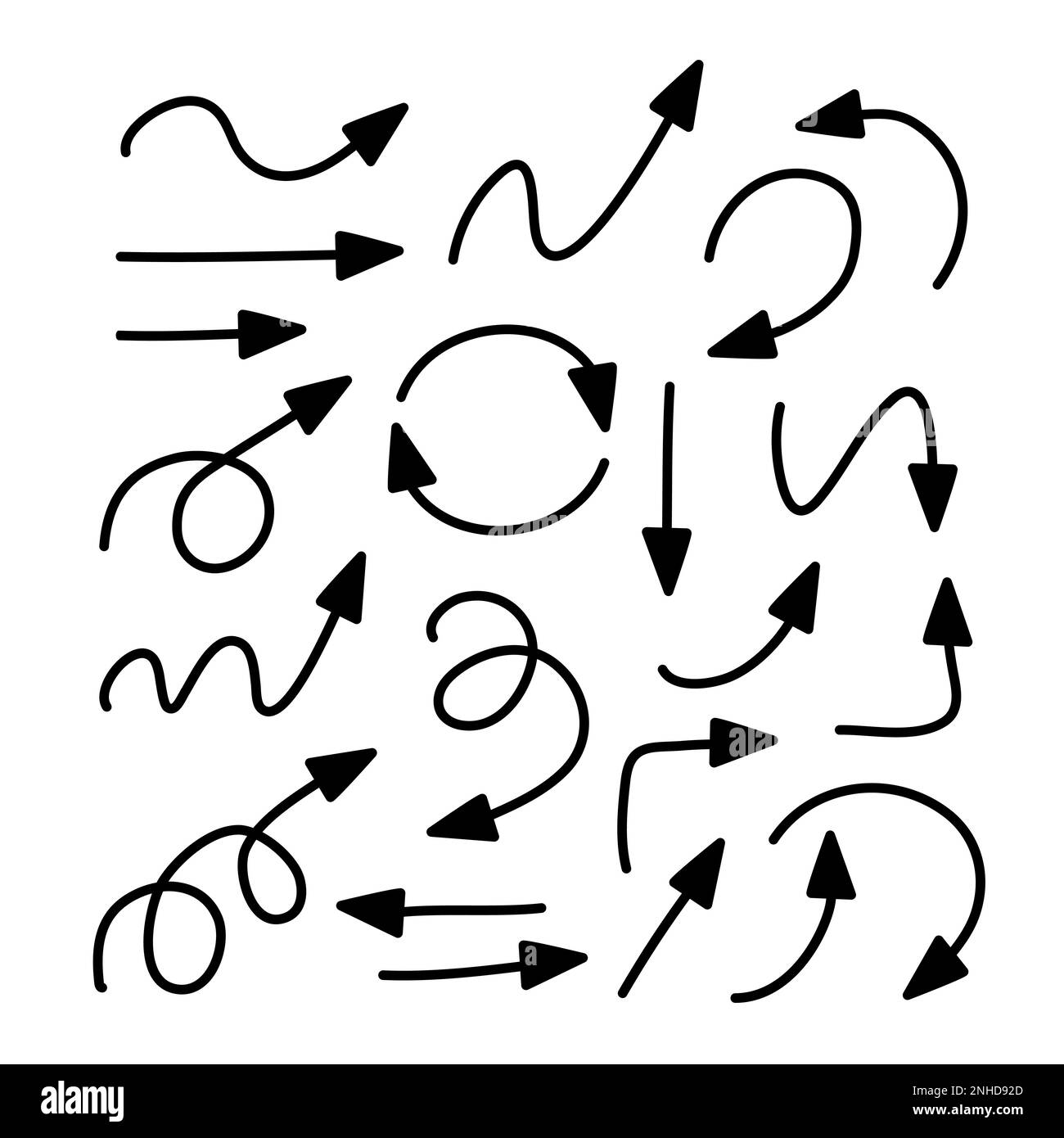 Hand drawn vector arrow set. Vector illustration Stock Vector Image ...