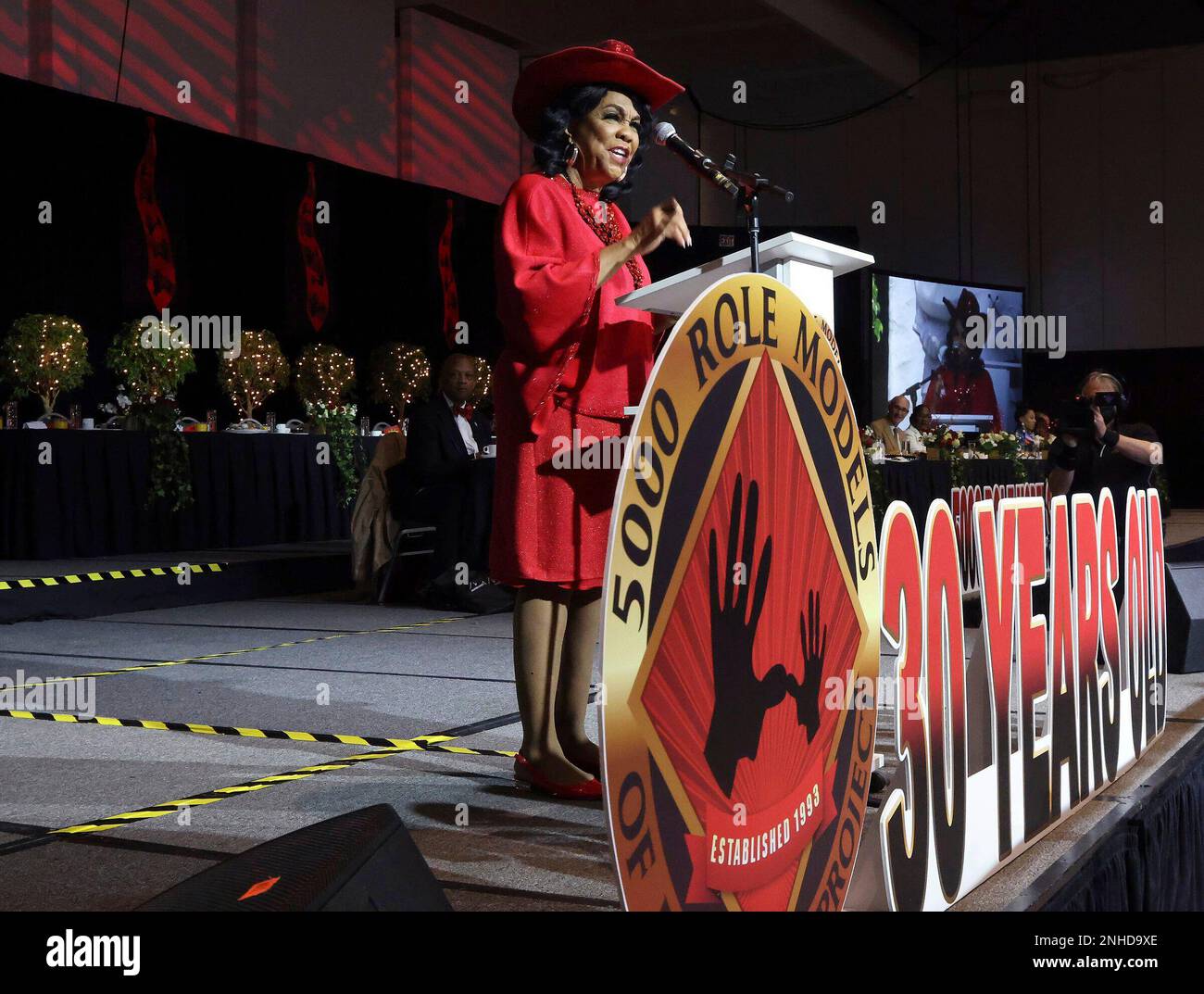 Congresswoman Frederica S. Wilson, founder of the 5000 Role Models of Excellence Project, gives ...