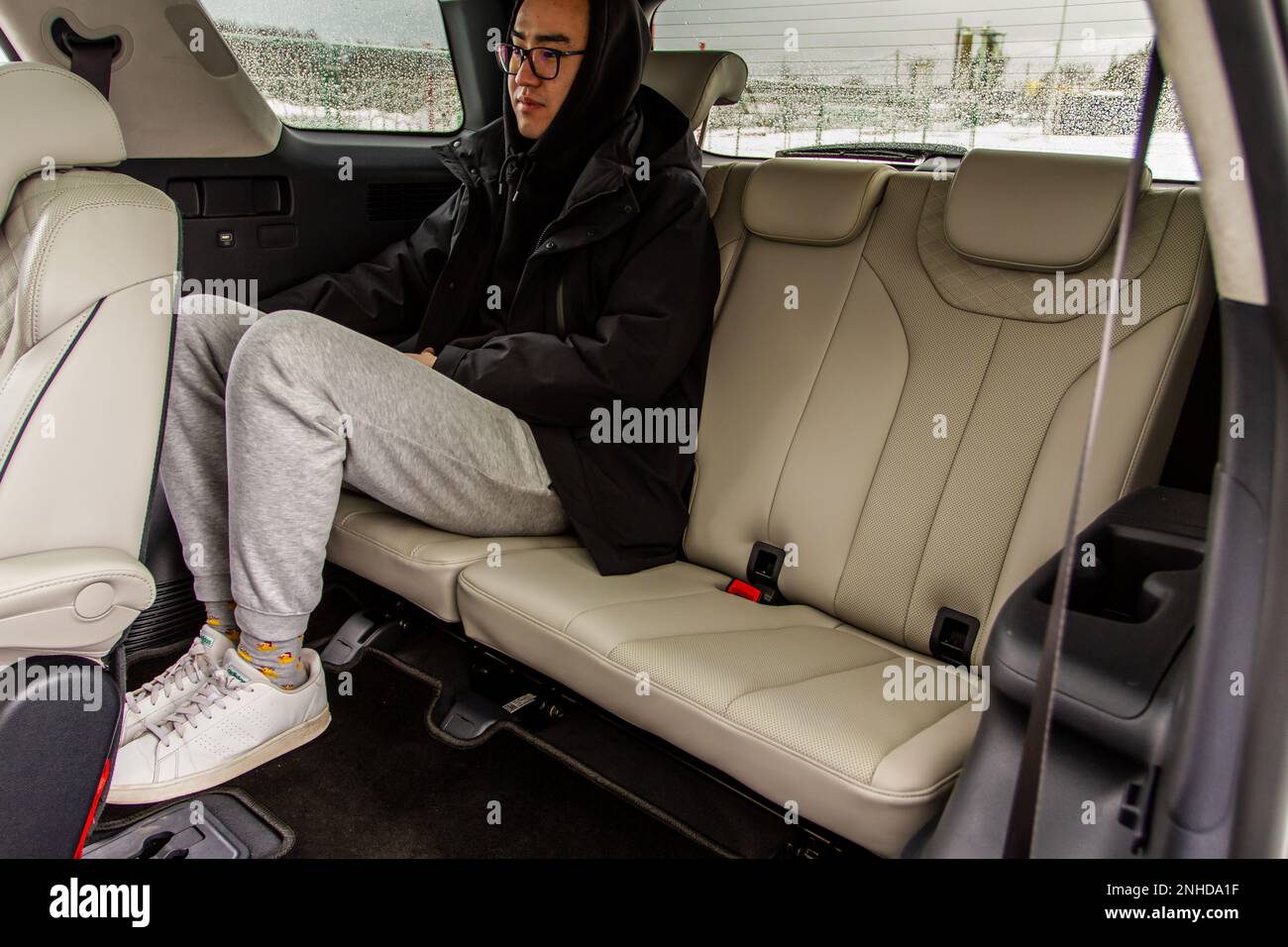 Moscow, Russia - December 18, 2021 Hyundai Palisade (LX2) third row ...