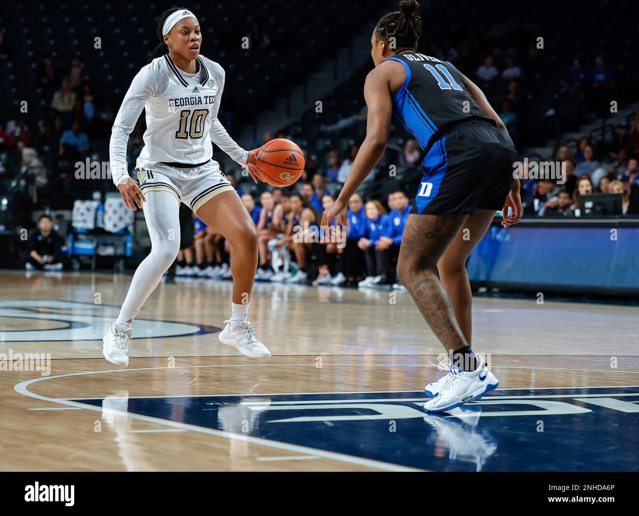 January 15, 2023: Georgia Tech's Bianca Jackson (10) tries to get by ...