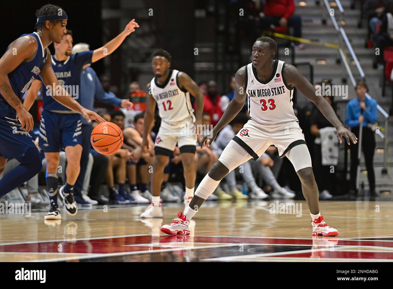 SAN DIEGO, CA - JANUARY 10: San Diego State Aztecs forward Aguek Arop ...