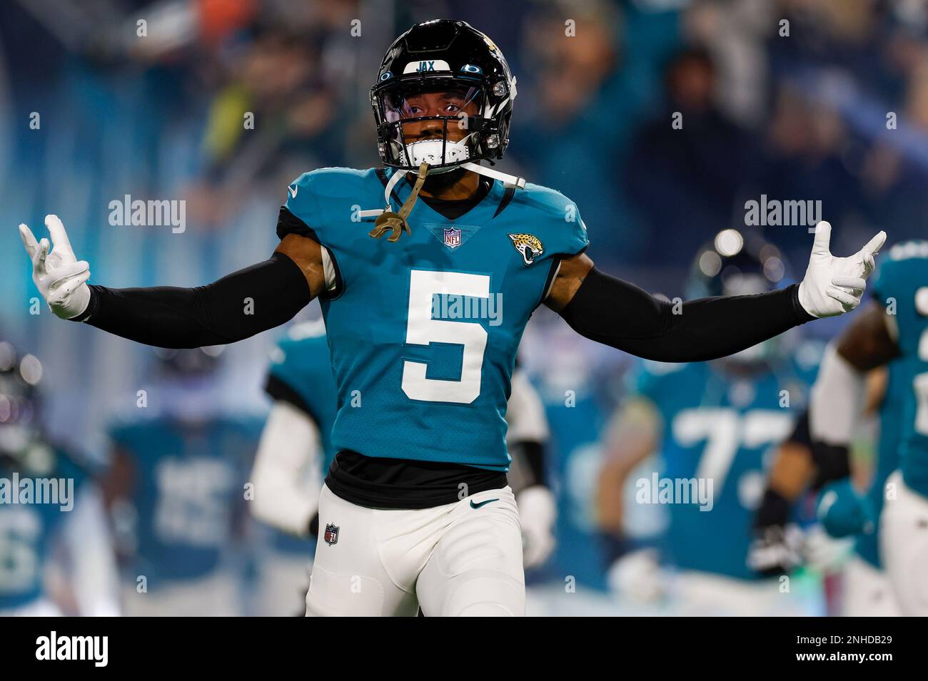 JACKSONVILLE, FL - JANUARY 14: Jacksonville Jaguars safety Andre Cisco ...