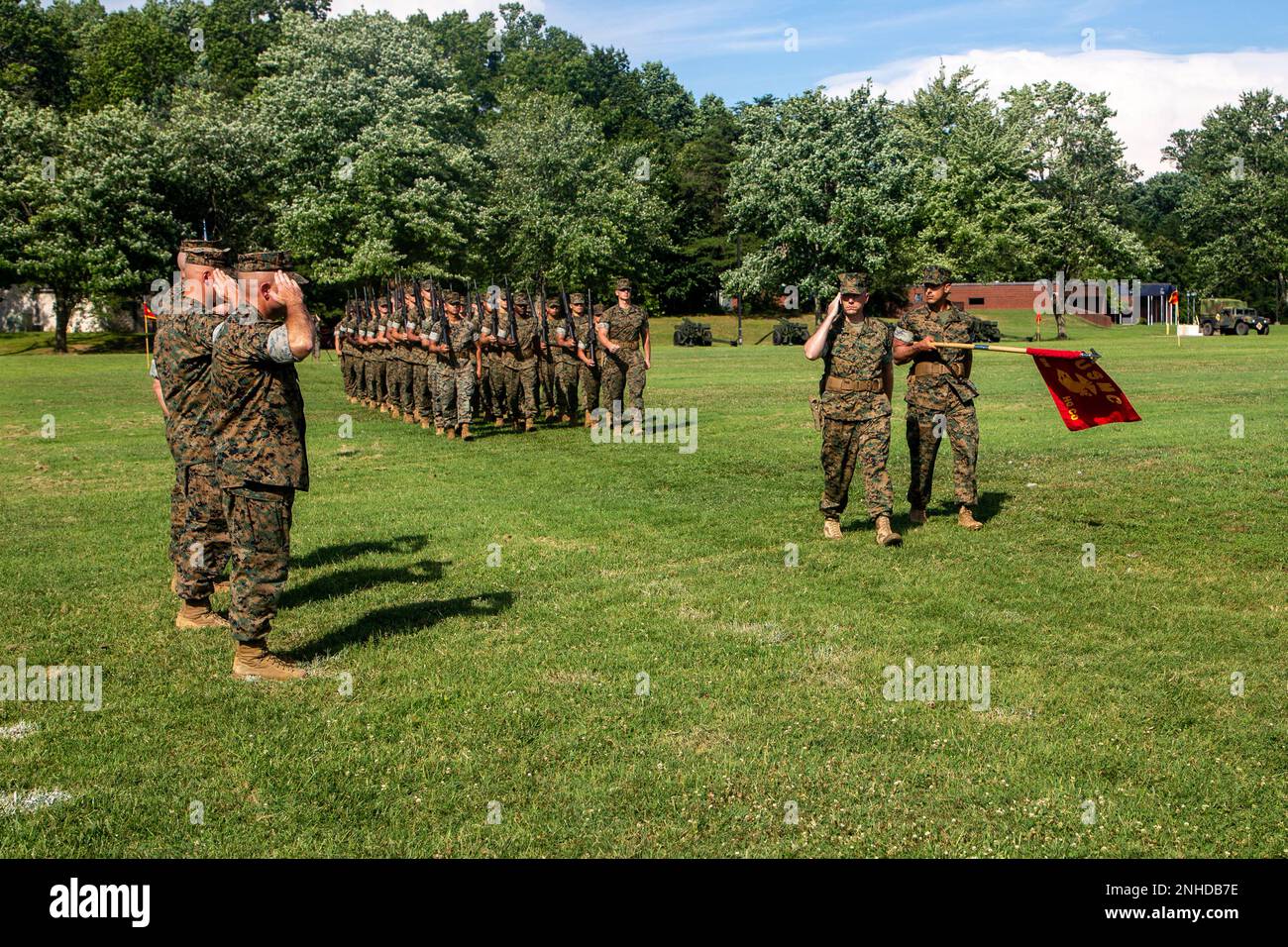 U.S. Marine Corps Brig. Gen. Farrell J. Sullivan, left, Maj. Gen ...