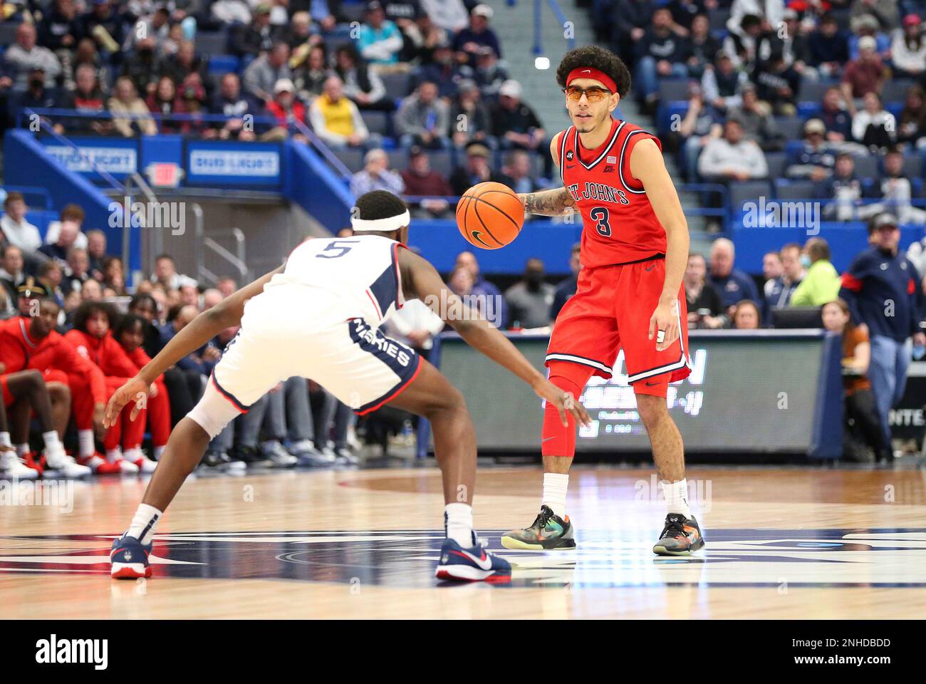 HARTFORD, CT - JANUARY 15: St. John's Red Storm guard Andre Curbelo (3 ...