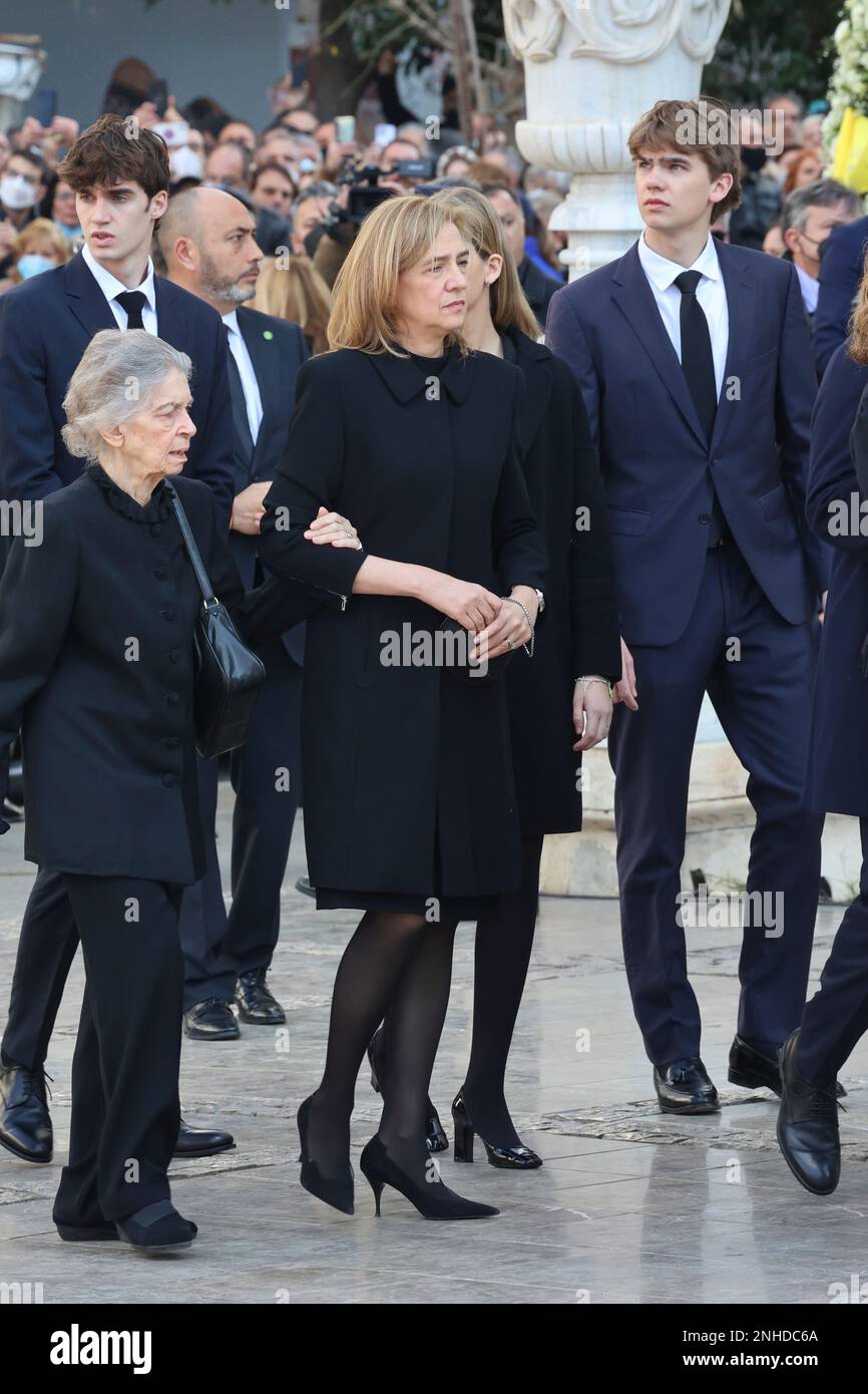 Princess Cristina accompanied by Princess Irene of Greece and her ...