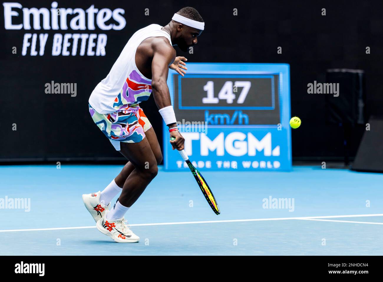 MELBOURNE, VIC - JANUARY 16: Frances Tiafoe of the United States of ...