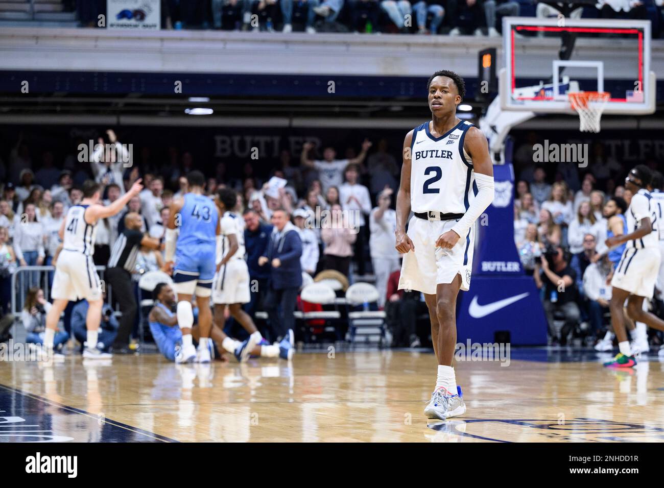 INDIANAPOLIS, IN - JANUARY 13: Butler Bulldogs guard Eric Hunter Jr (2 ...