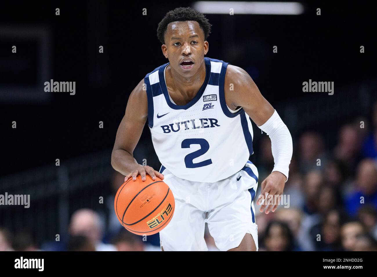 INDIANAPOLIS, IN - JANUARY 13: Butler Bulldogs guard Eric Hunter Jr (2 ...