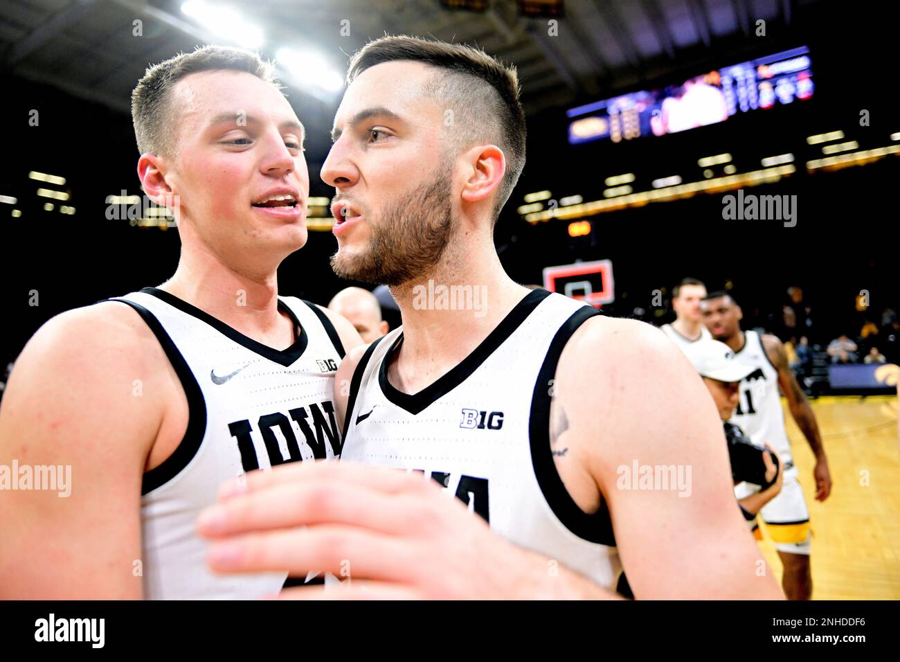 IOWA CITY, IA - JANUARY 15: Iowa guard Payton Sandfort (20) and Iowa ...