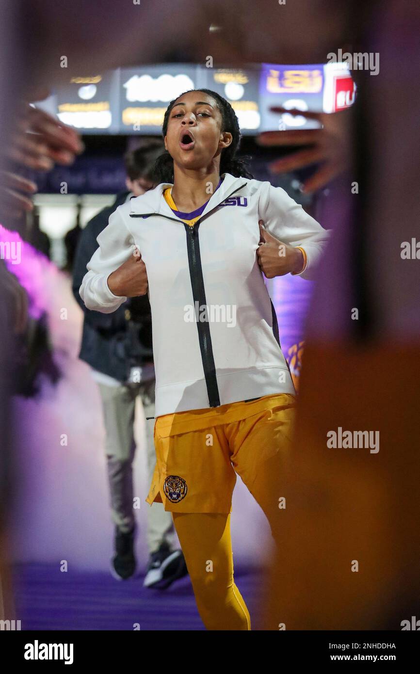 January 15, 2023: LSU's Alexis Morris (45) is introduced to the crowd ...