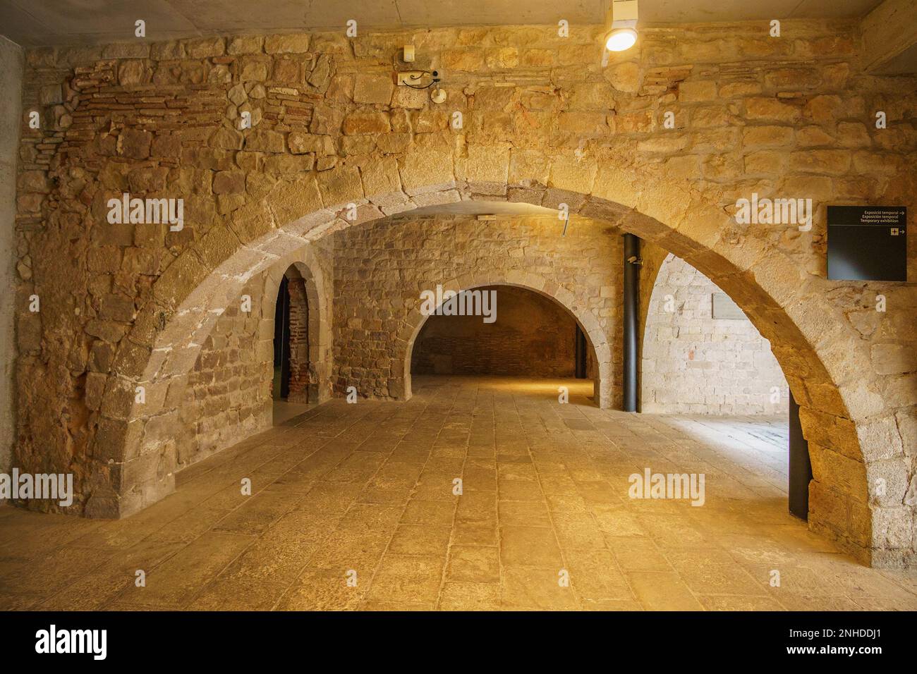 Panoramic view of the interior of Museu Picasso de Barcelona.The museum ...