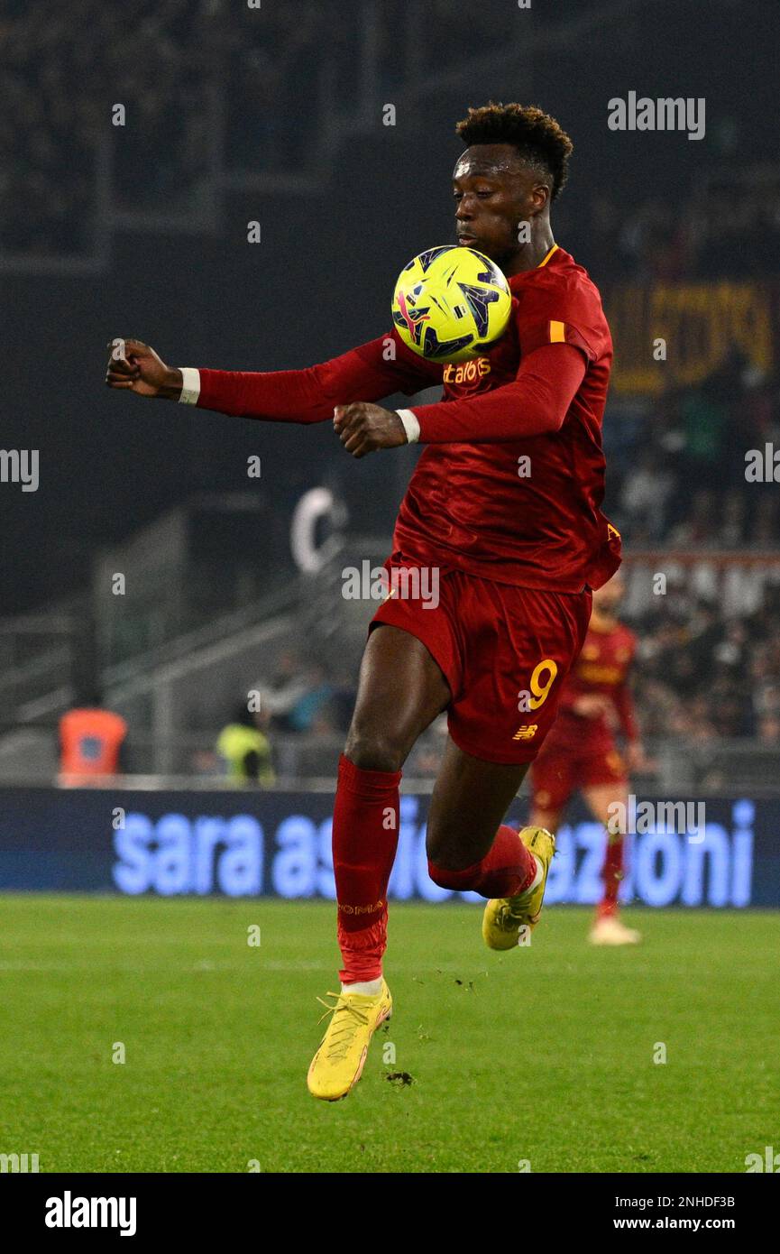 Roma's Tammy Abraham in action during the Italian Serie A soccer match ...