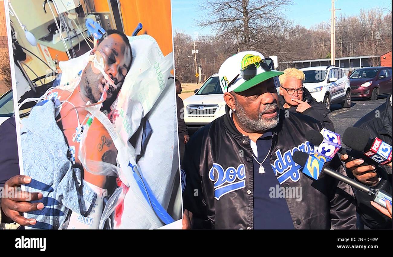 In this photo provided by WREG, Tyre Nichols' stepfather Rodney Wells ...