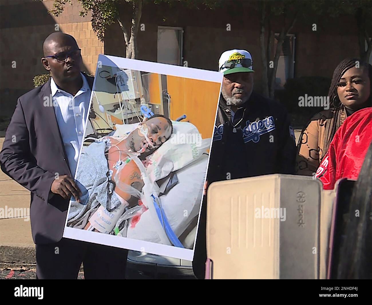 In this photo provided by WREG, Tyre Nichols' stepfather Rodney Wells ...