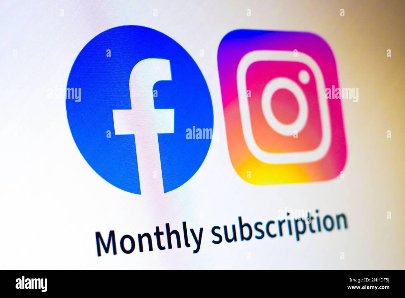 In this photo illustration, the Facebook and Instagram logos and the ...