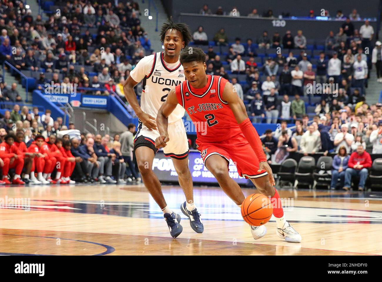 HARTFORD, CT - JANUARY 15: St. John's Red Storm guard AJ Storr (2 ...