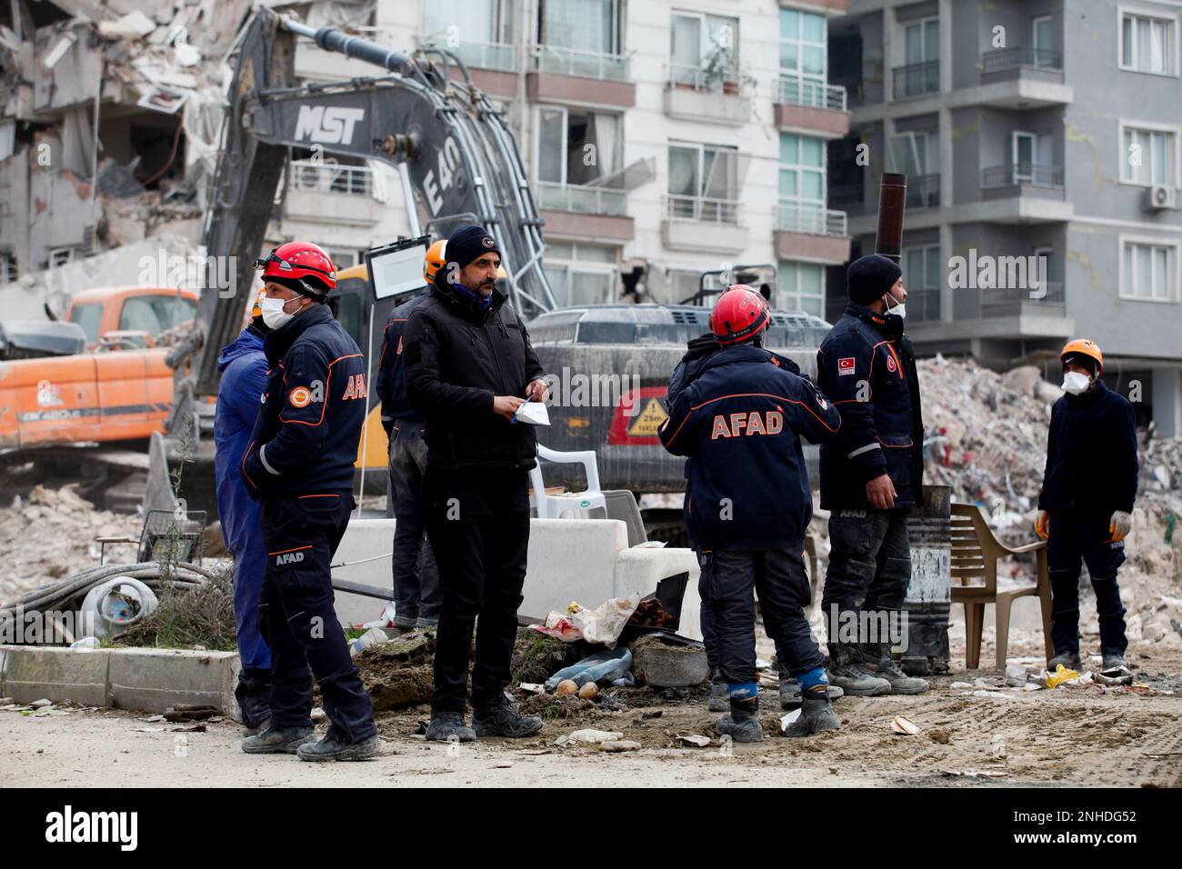 February 21, 2023, Antakya, Hatay province, Turkiye: Antakya, Turkiye. 21 February 2023. Police ...
