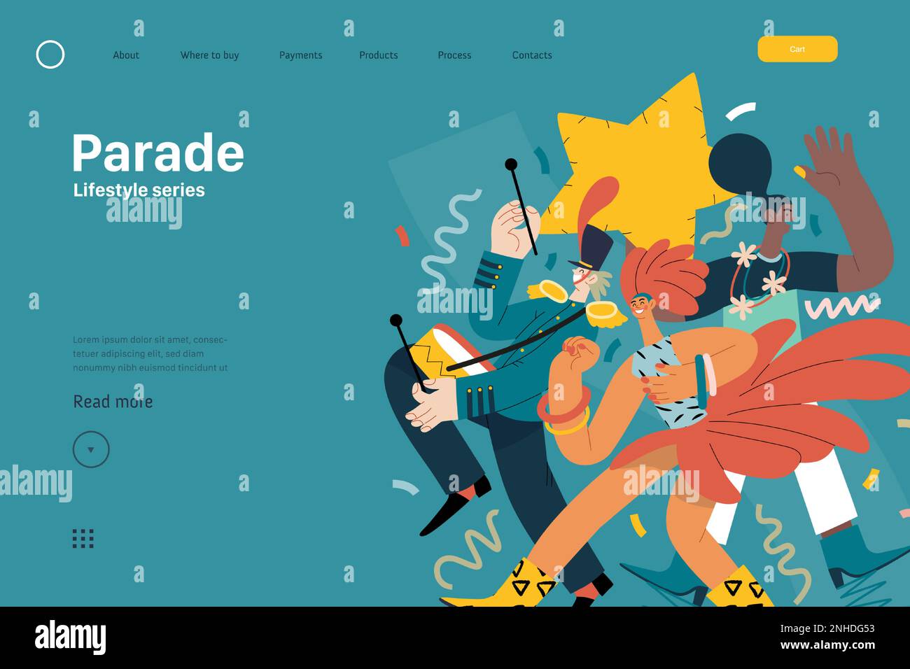 Woman marching in parade Stock Vector Images - Alamy