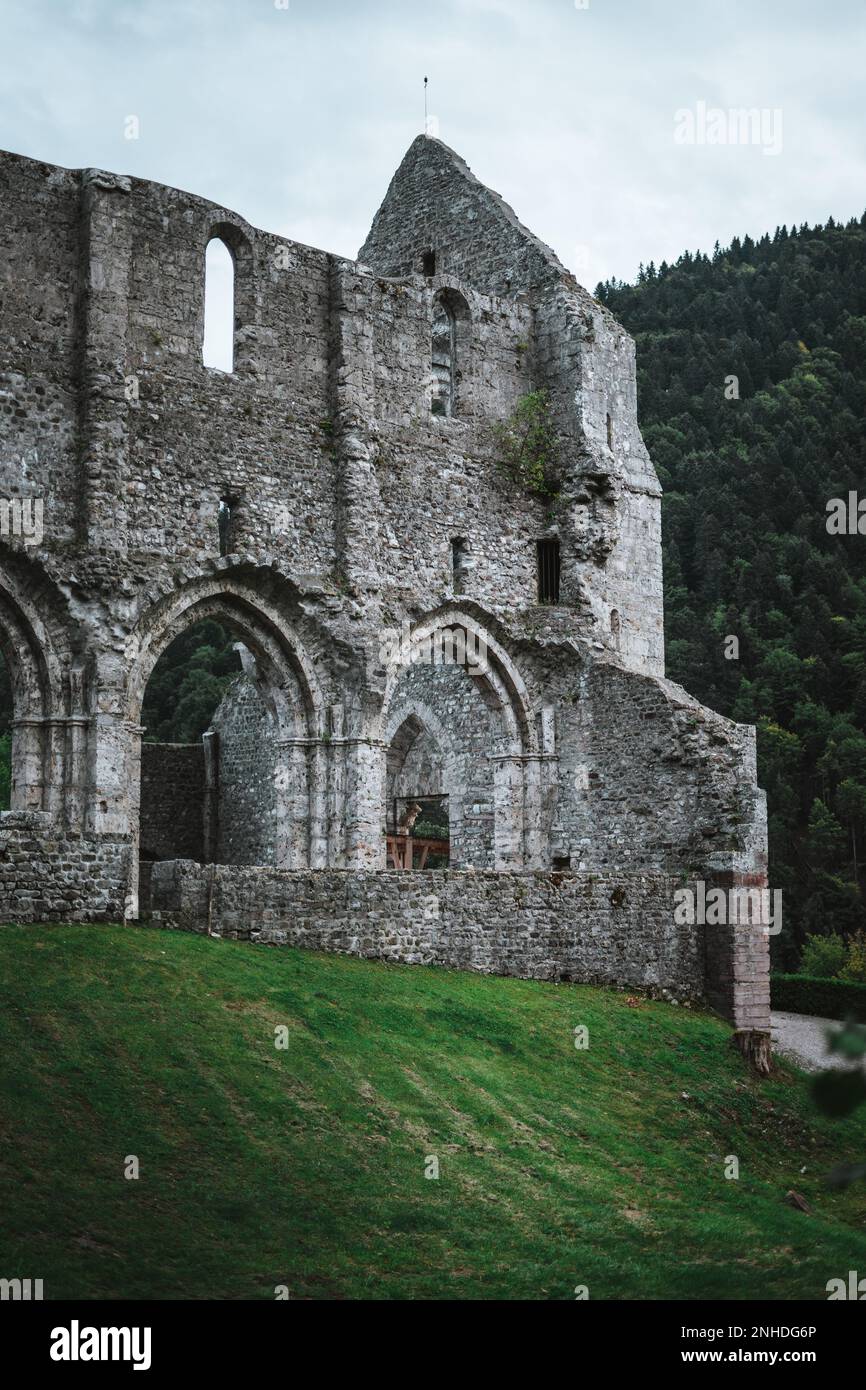 Aulps Abbey is a former Cistercian monastery, French Alps Stock Photo ...