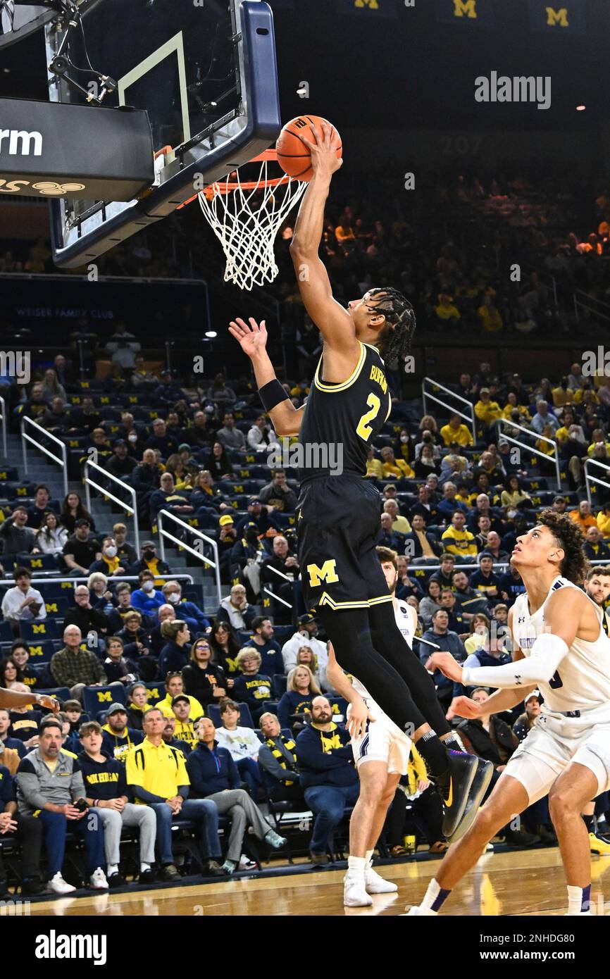 ANN ARBOR, MI - JANUARY 15: Michigan Wolverines guard Kobe Bufkin (2 ...