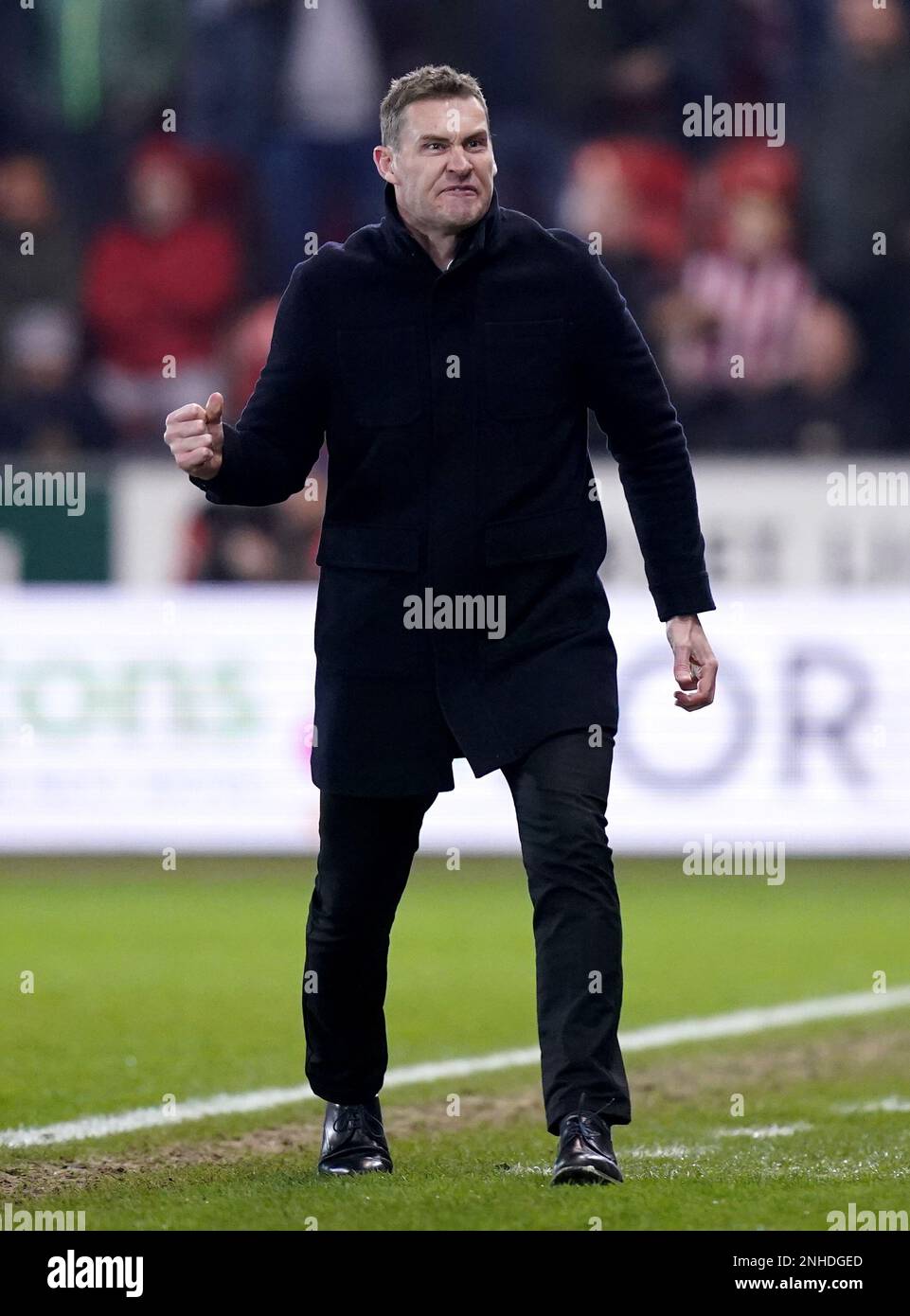Rotherham United manager Matt Taylor reacts during the Sky Bet ...