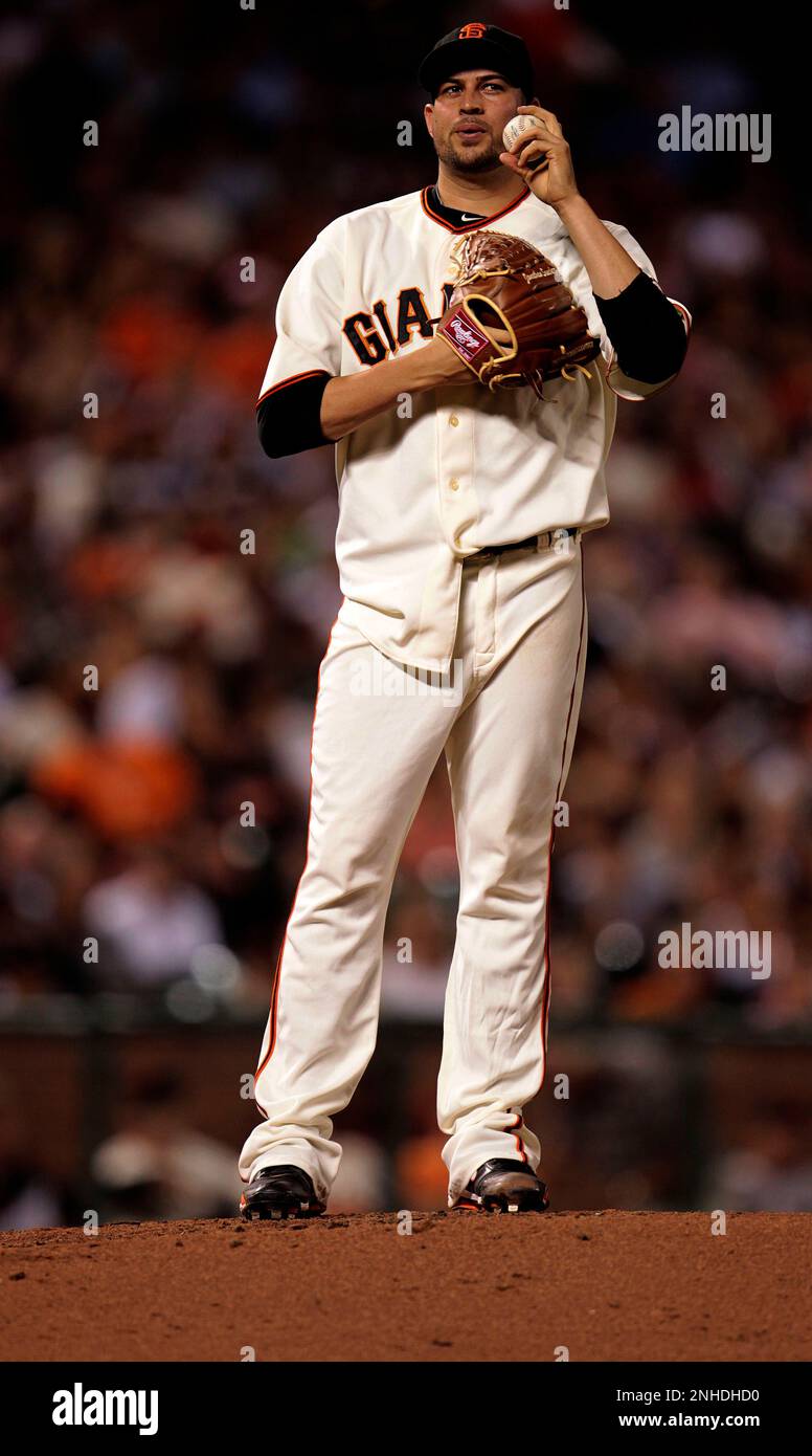 Giants starting pitcher Jonathan Sanchez during the second inning with ...