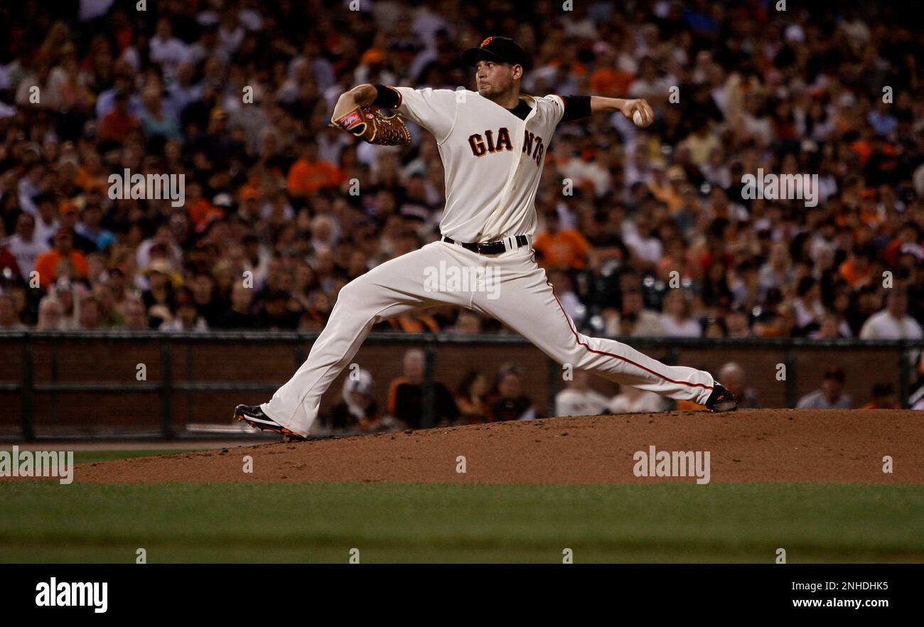 Giants starting pitcher Jonathan Sanchez, as the San Francisco GIants ...