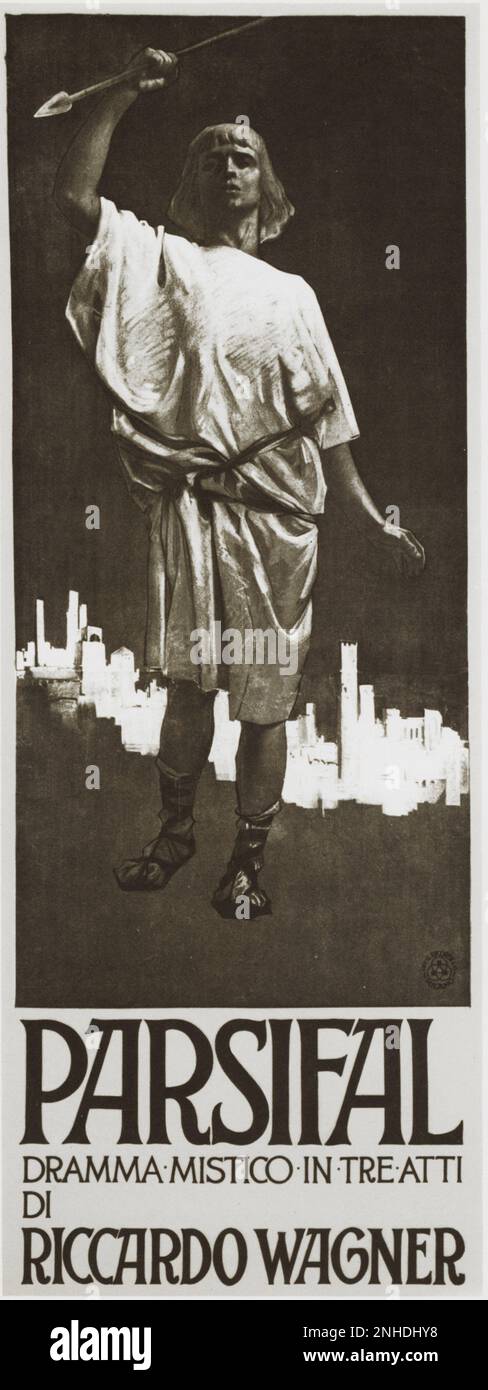 1902 : The poster for opening of RICHARD WAGNER OperaPARSIFAL at ALLA ...