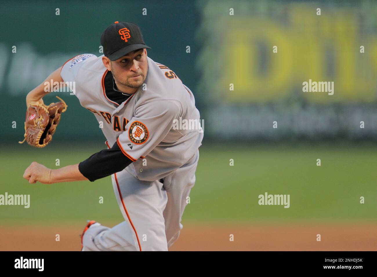 San Francisco Giants starting pitcher Jonathan Sanchez (57) throws in ...