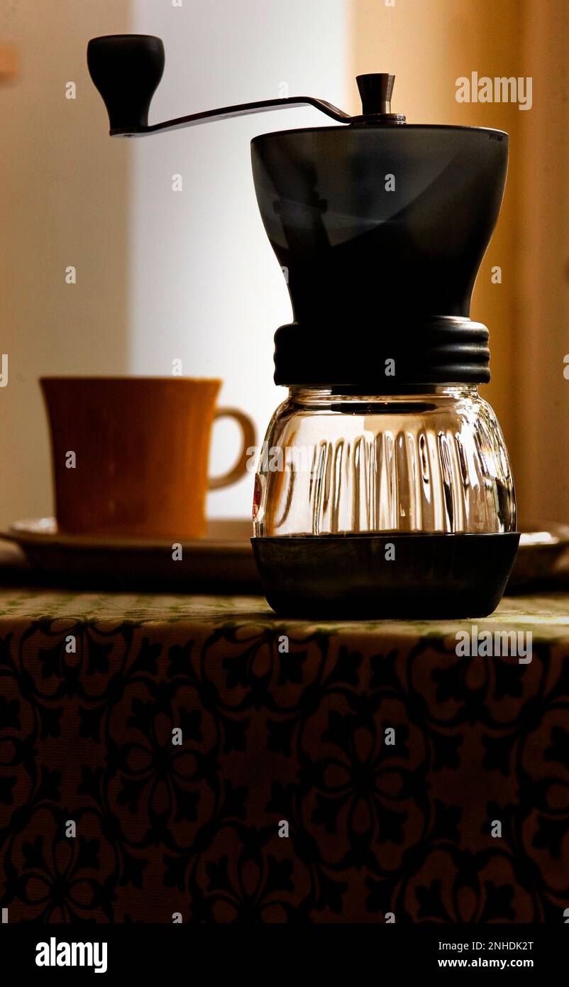 A Japanese Hario hand-crank coffee mill available from Donna Suh ...