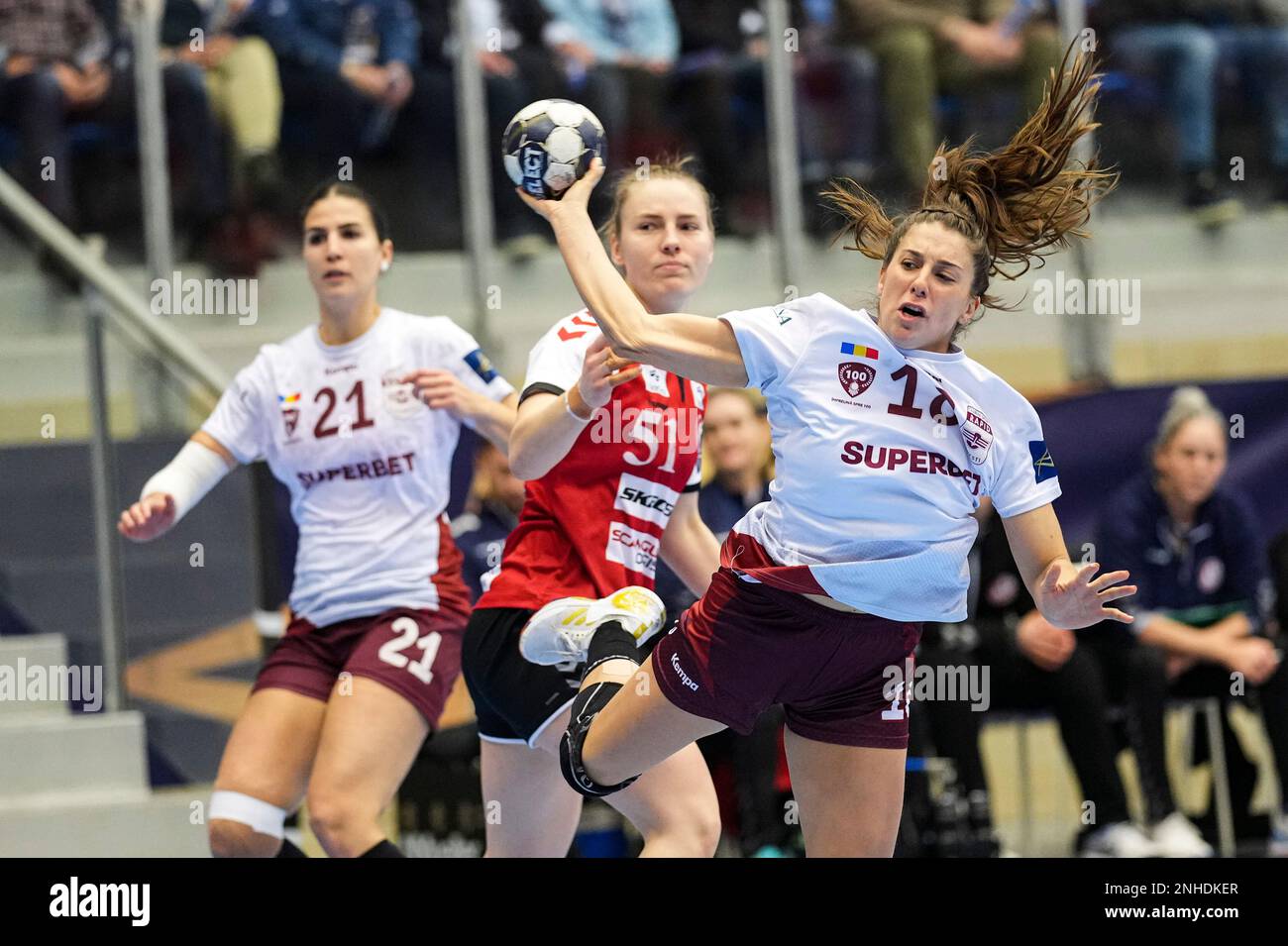 Jennifer Gutierrez Bermejo of CS Rapid Bucuresti in action during the ...