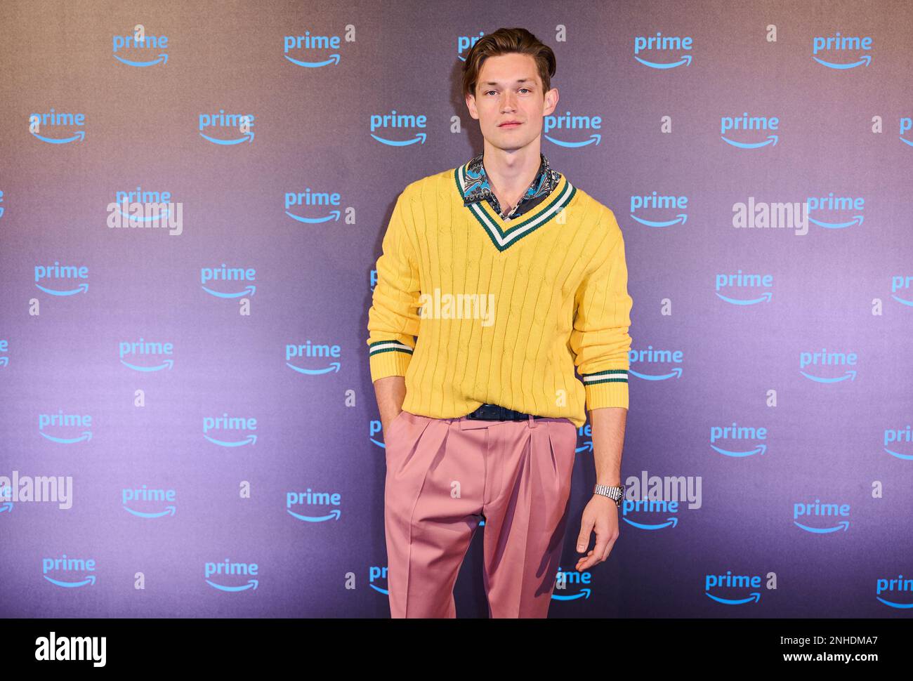 Berlin, Germany. 21st Feb, 2023. German actor Damian Hardung is coming ...