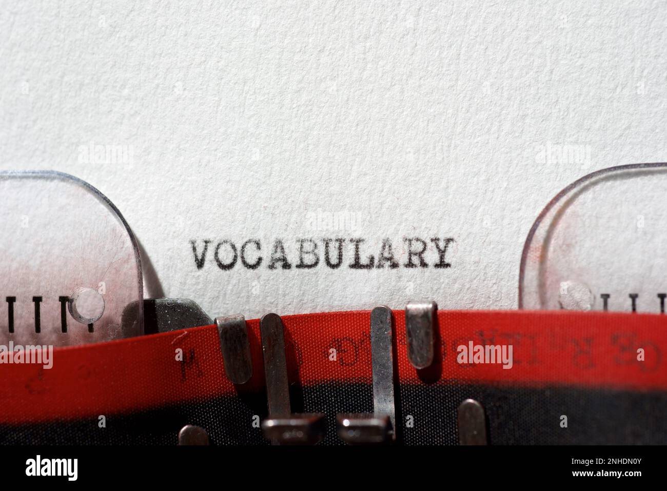 Vocabulary word written with a typewriter Stock Photo - Alamy