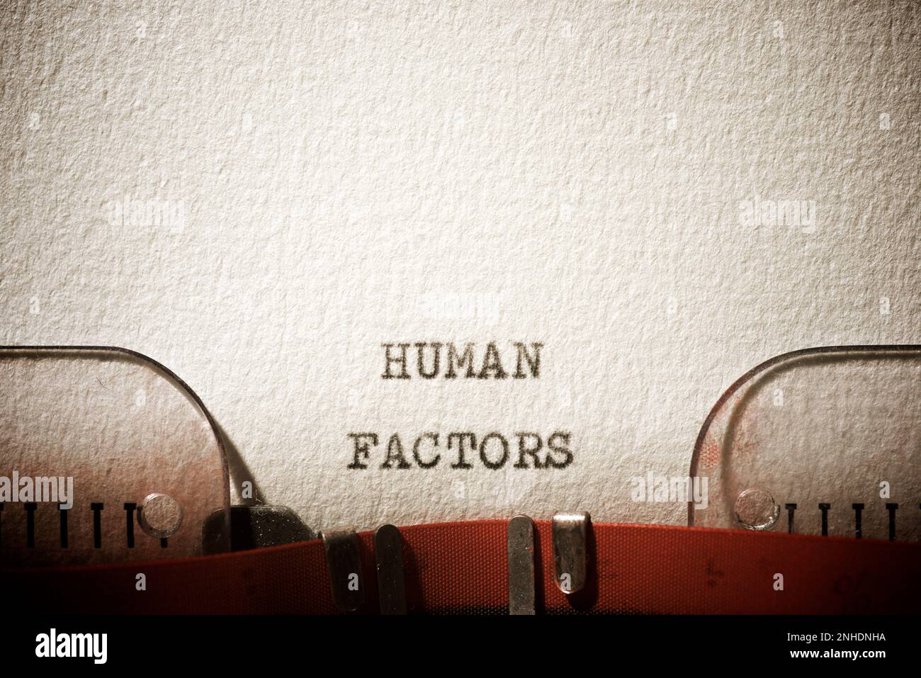 Human factors text written with a typewriter Stock Photo - Alamy