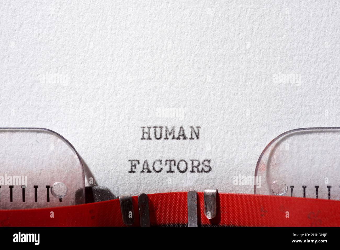 Human factors text written with a typewriter Stock Photo - Alamy