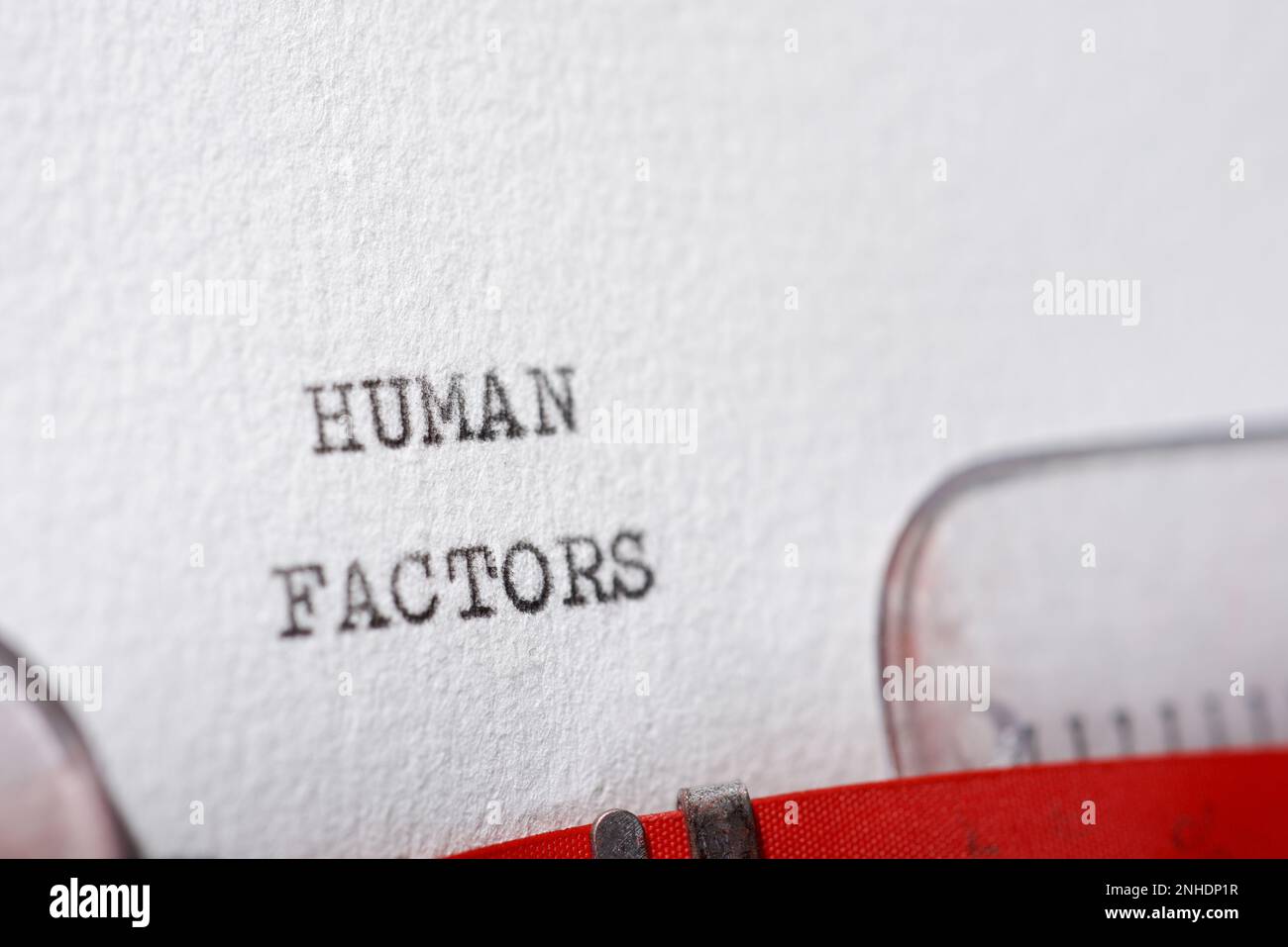 Human factors text written with a typewriter Stock Photo - Alamy