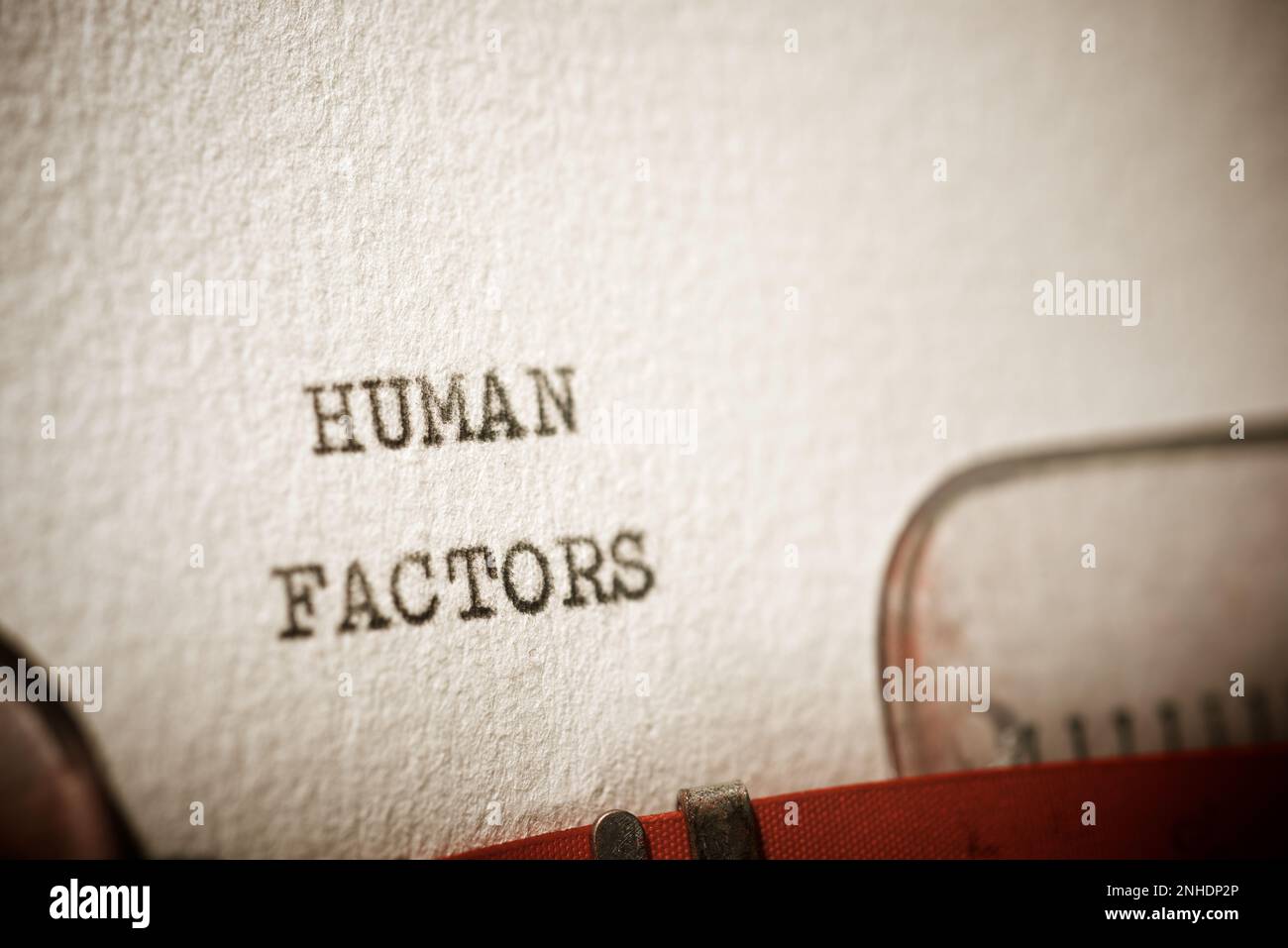 Human factors text written with a typewriter Stock Photo - Alamy