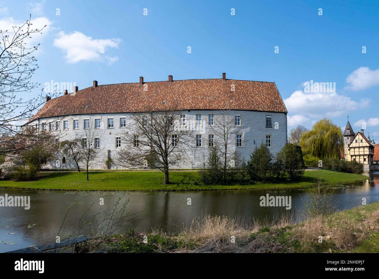 Burgsteinfurt Castle, also Steinfurt Castle, upper castle from the park ...