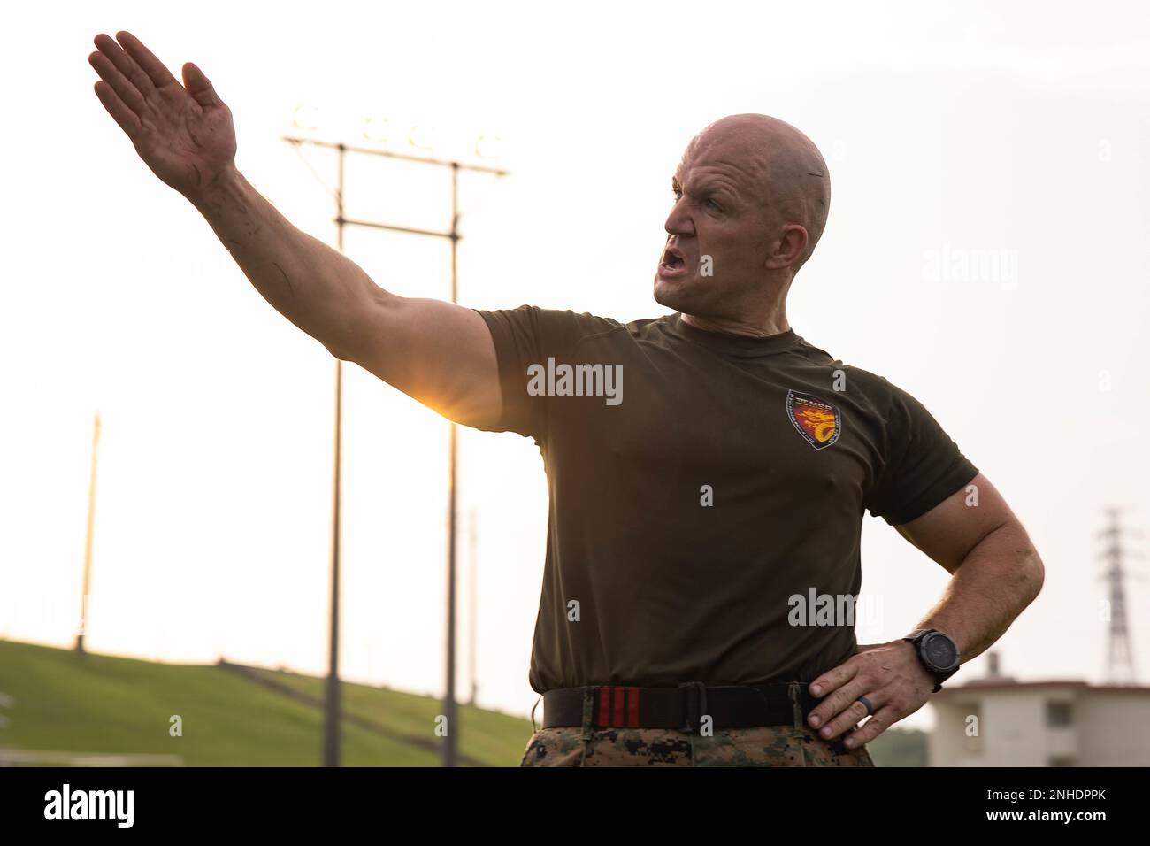 U.S. Marine Corps 1st Sgt. Daniel Best, company first sergeant of ...