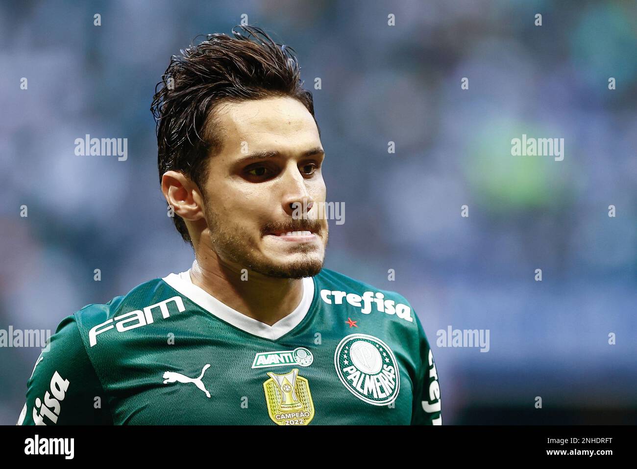 SP - Sao Paulo - 01/14/2023 - PAULISTA 2023, PALMEIRAS X SAO BENTO - Raphael Veiga player of ...