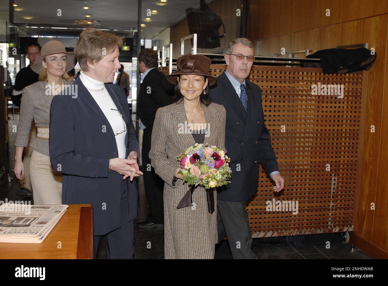 Princess Alexandra of Denmark arrives and talks Journior Achievement ...