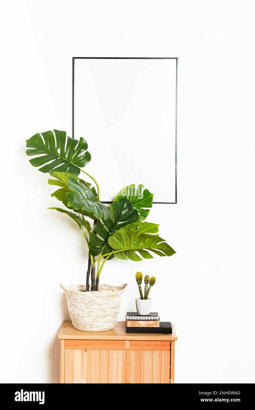 decorative plant with empty frame. High resolution photo Stock Photo ...