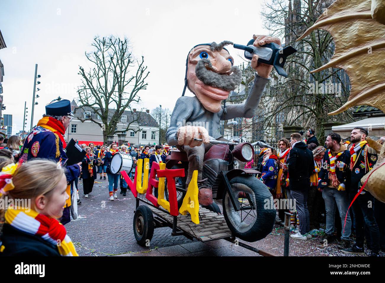 A float is seen representing the Vuelta, the annual multi-stage bicycle ...