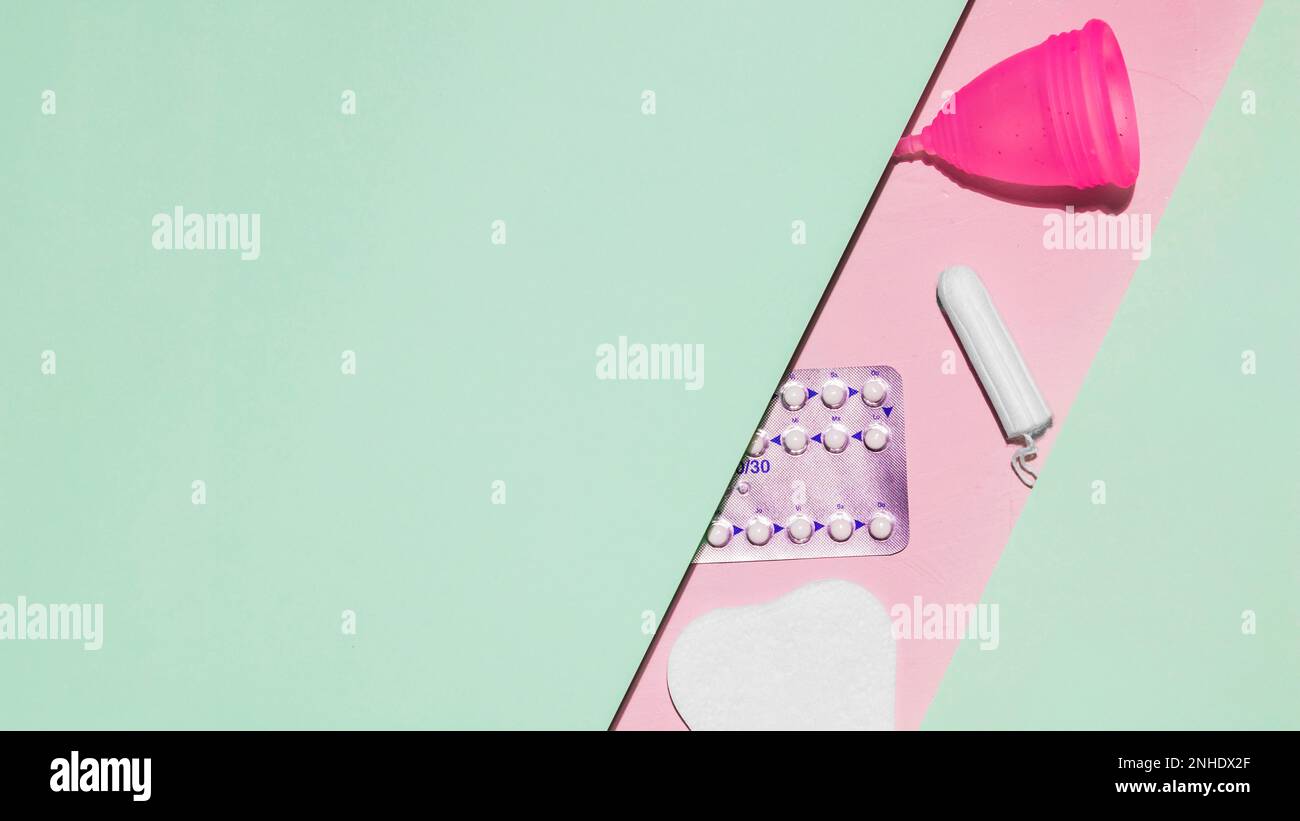 top view period related things Stock Photo - Alamy