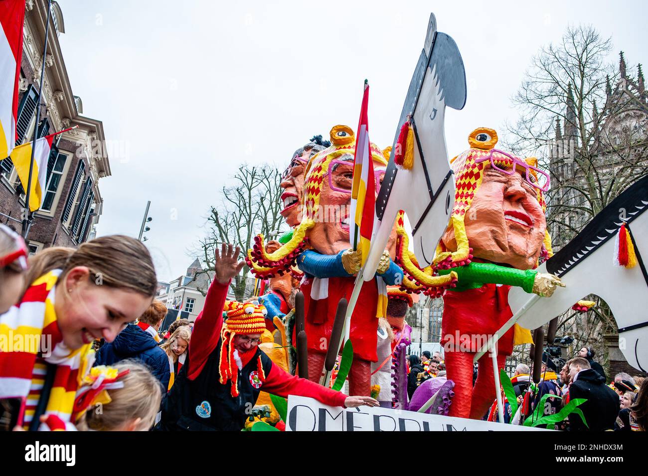 Den Bosch, Netherlands. 20th Feb, 2023. People are seen having a great ...