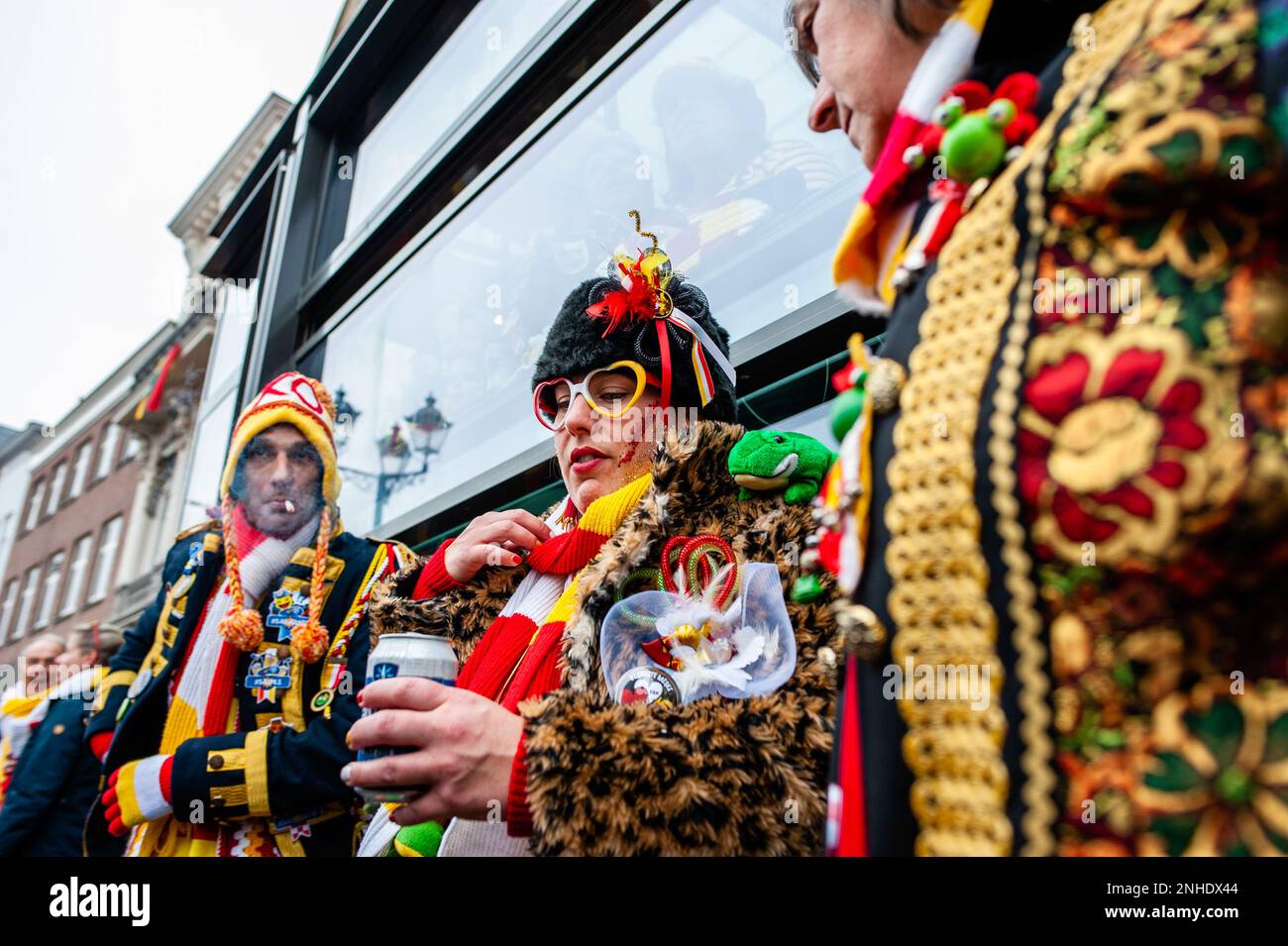 Den Bosch, Netherlands. 20th Feb, 2023. A group of people seen wearing ...