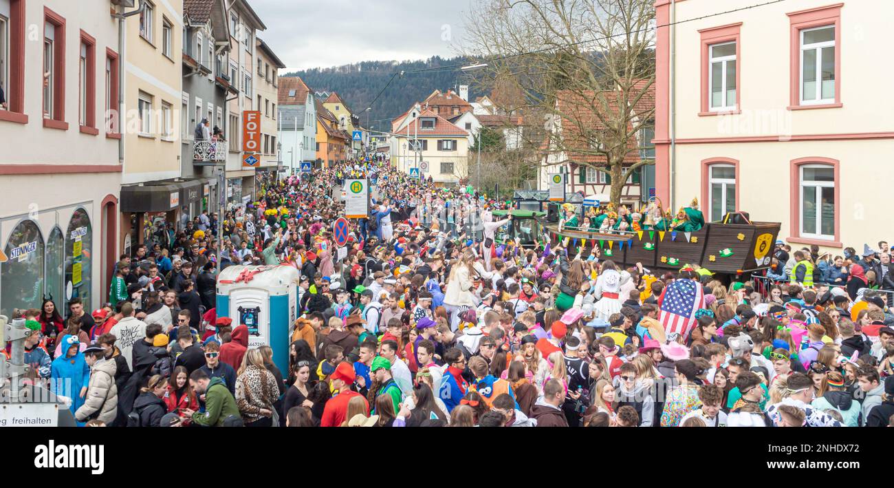 Neckargemuend, Germany - Feb. 18, 2023: traditional carnival parade in ...
